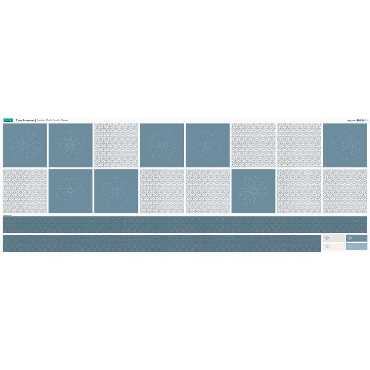 Cara Ackerman's Sashiko Quilt panel - Denim | SewingStreet