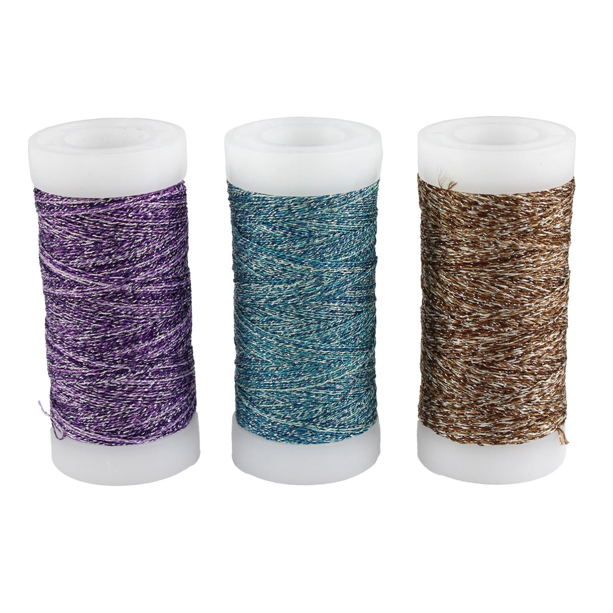 Glitter Ombre Threads (0.2mm, 90m in length) (3 spools per pack ...