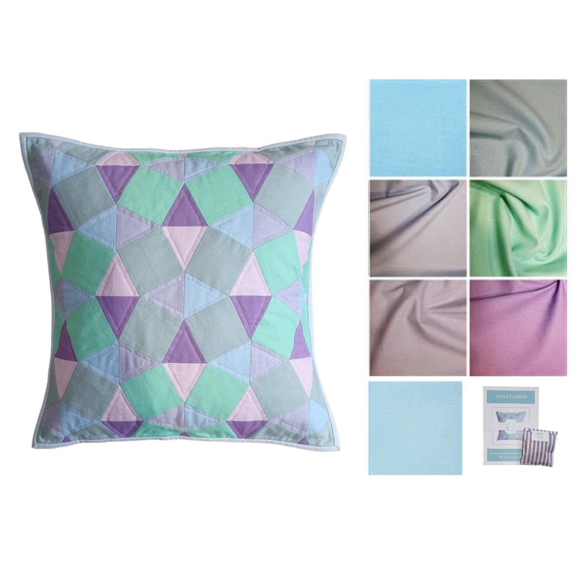 Jenny Jackson's Blues & Purples EPP Cushion Kit: Pattern & Pattern ...