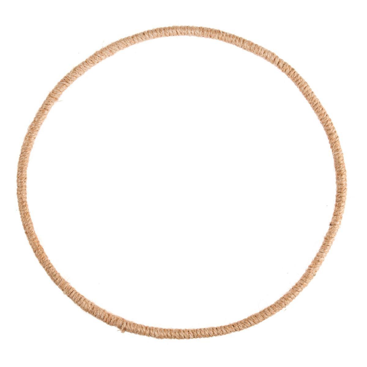 Wreath Base Jute Wrapped Wire 25cm/9.8in (1pc) | SewingStreet