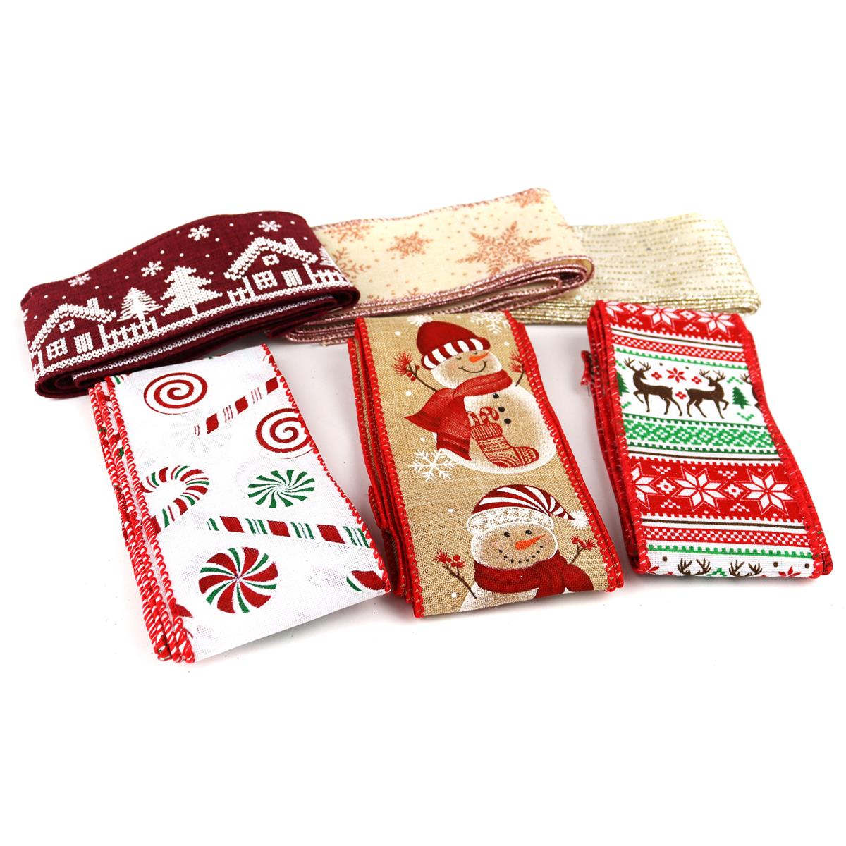 Hobby Maker Christmas Ribbon Collection - Luxury Wired Edged 63mm ...