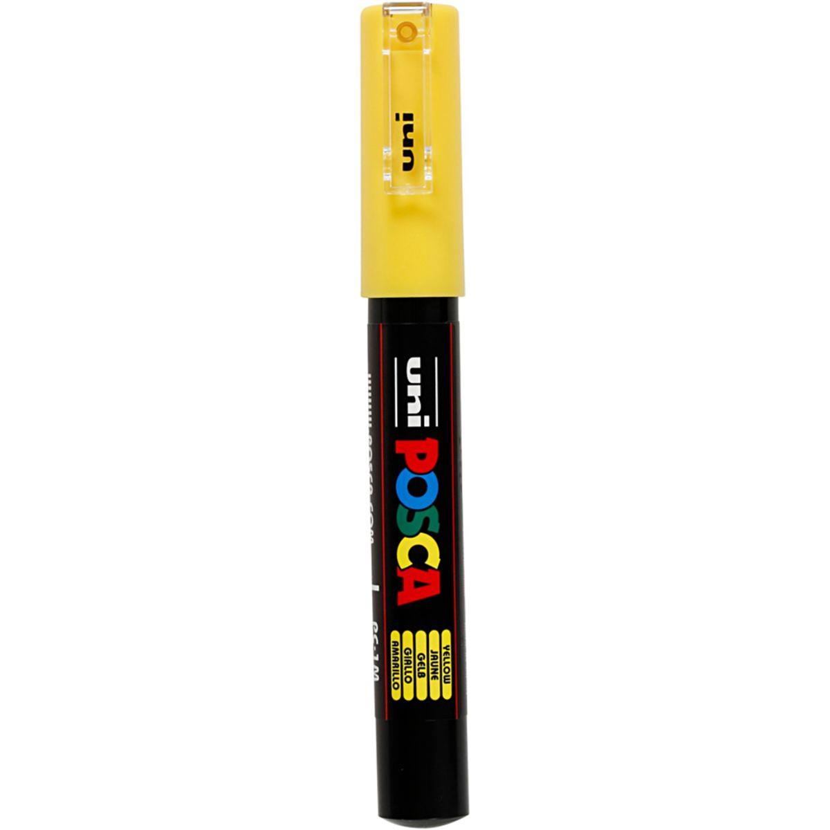 Posca Marker, yellow, no. PC-1M, line 0,7 mm, 1 pc | HobbyMaker