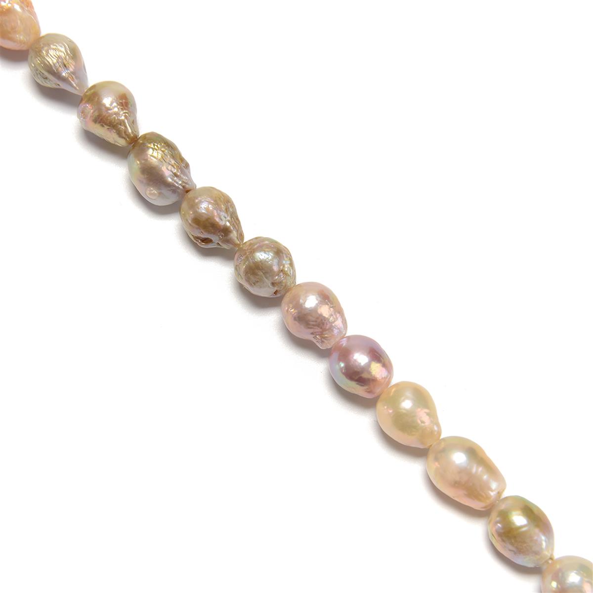 Mulitcolour Ripple Edison Pearls, Approx 9-11mm, 38cm Strand ...