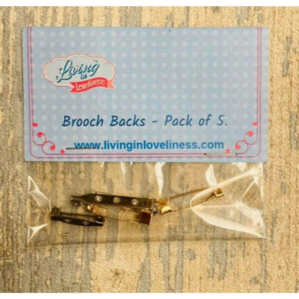 Living in Loveliness x 5 Brooch Backs | SewingStreet