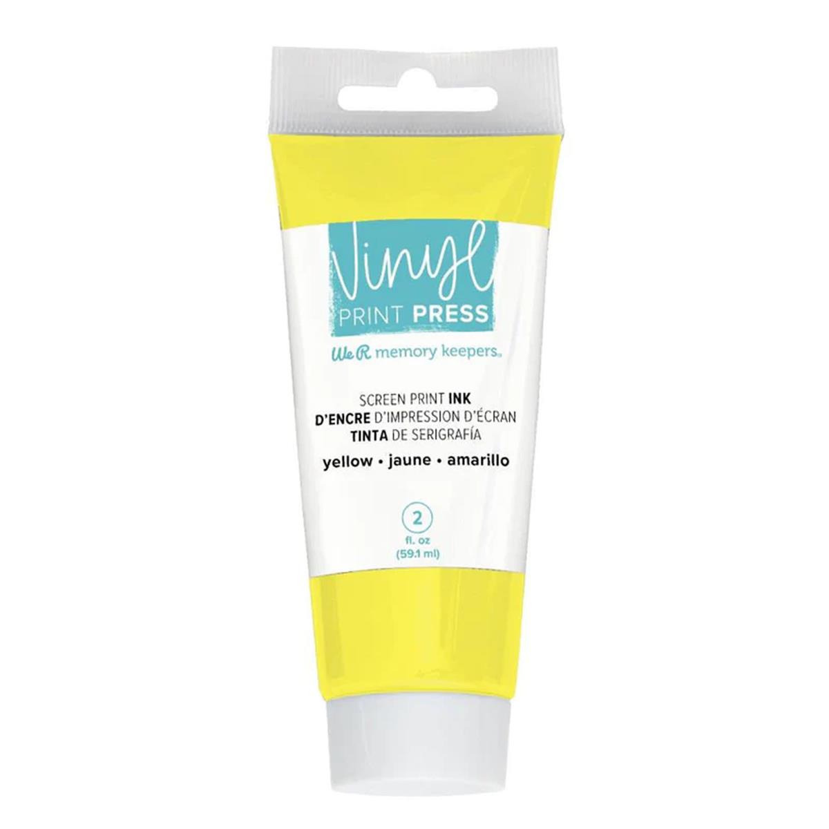 We R Makers Vinyl Print Press Ink, Yellow 2oz | HobbyMaker