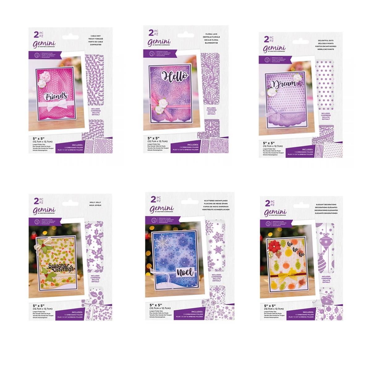 Gemini Embossing Folder Duo 10PC Selection | HobbyMaker