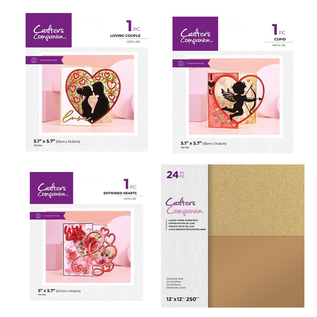 Crafter's Companion - Cupid & Hearts - Edgeable Dies Collection with ...
