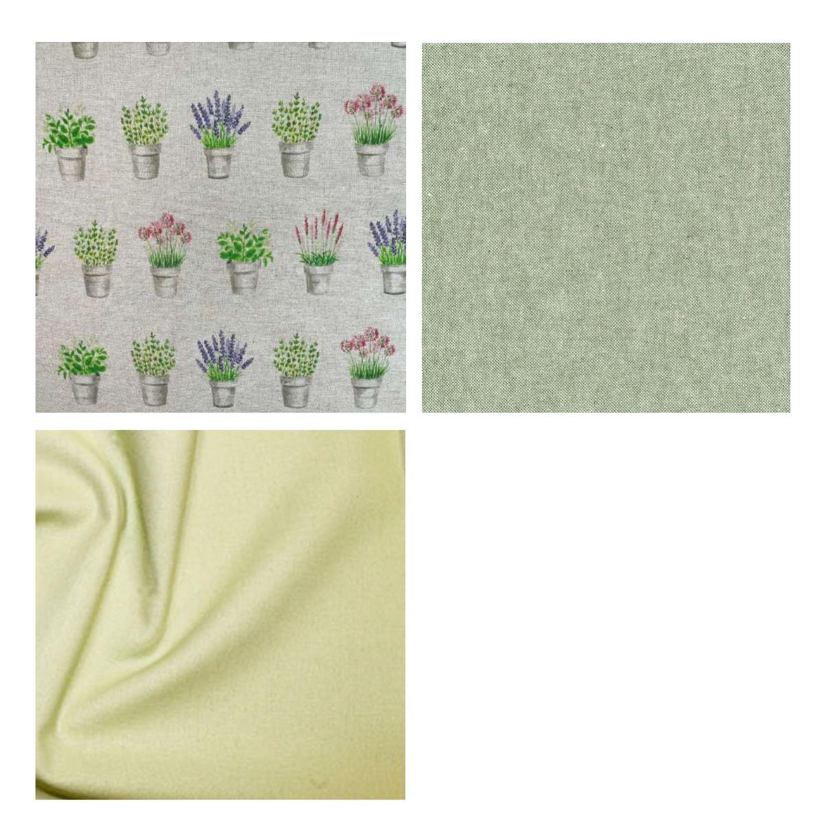 Online Exclusive: Linen Look Flower Pots & Linen Look Duckegg Fabric ...