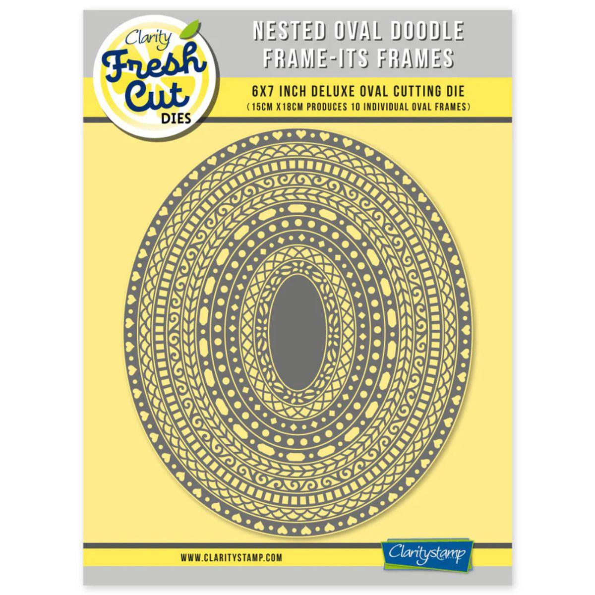 Fresh Cut Nested Oval Doodle Frame-Its Frames Die Set | HobbyMaker