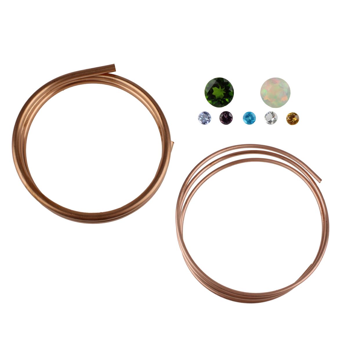 Multi Gemstone & Bare Copper Tubing Project With Instructions By Claire ...