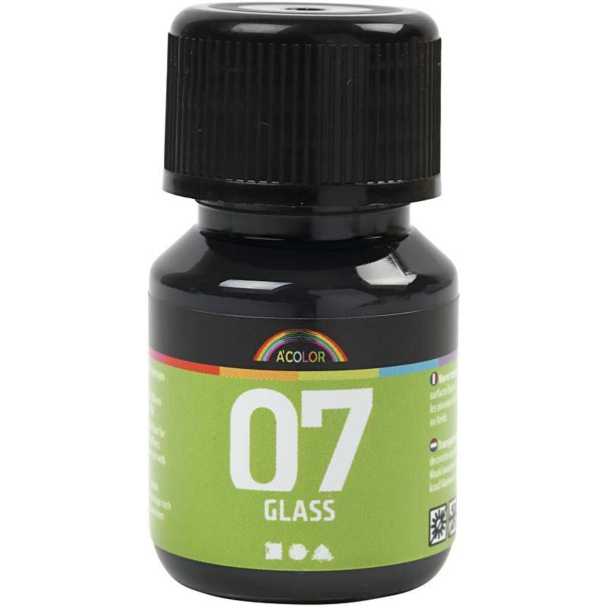 A-Color Glass Paint, black, 30 ml/ 1 bottle | HobbyMaker