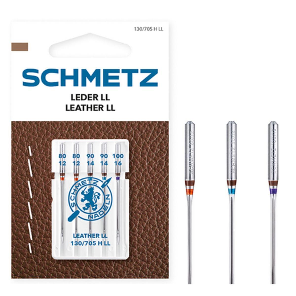 Schmetz Leather Sewing Machine Needle Sizes 80-100 Pack of 5 | SewingStreet