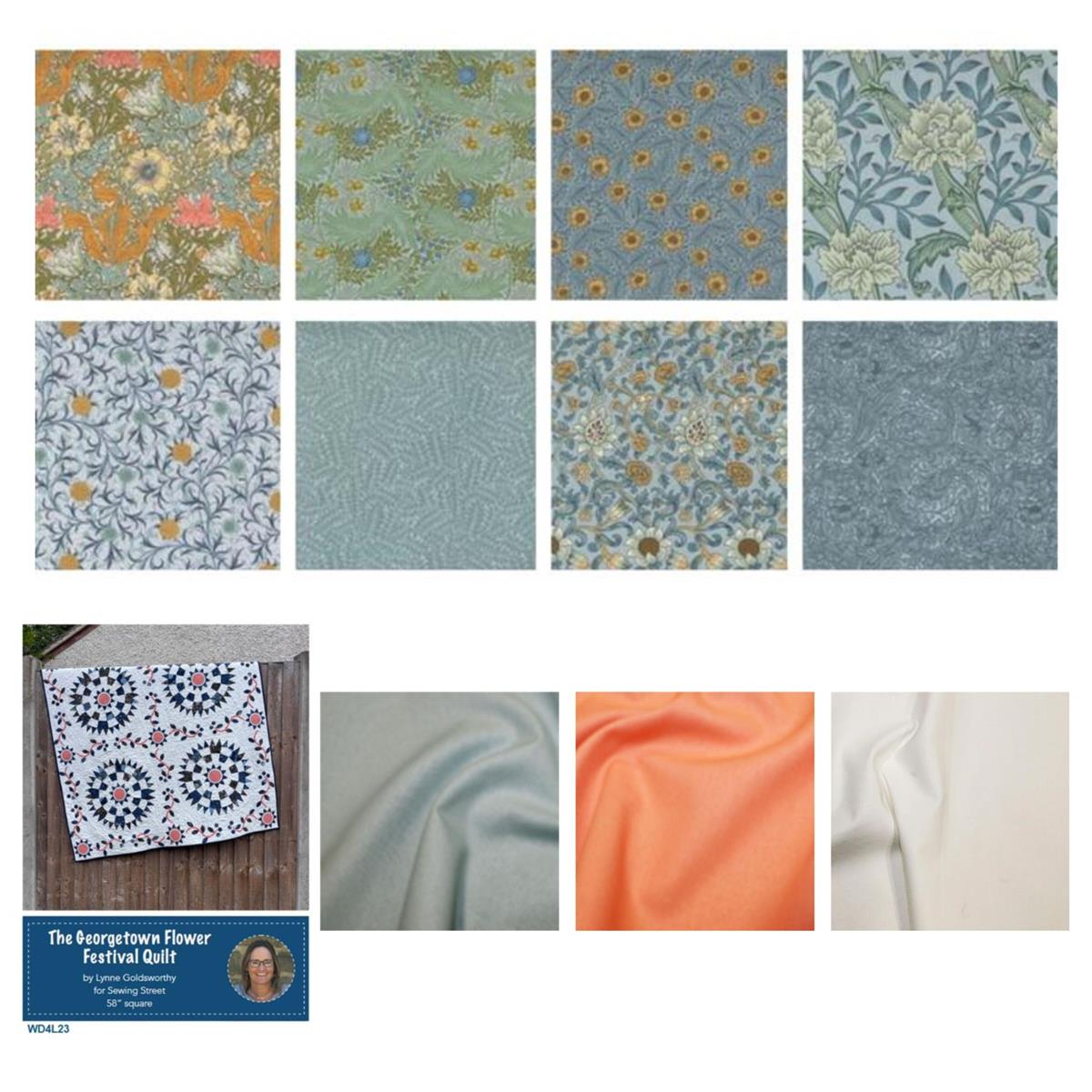 Lynne Goldsworthy William Morris Georgetown Flower Festival Pale Blue ...