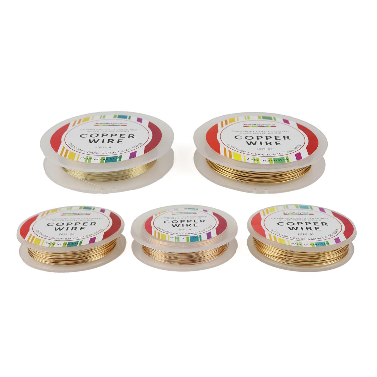 Champagne Gold Mega Wire Bundle - Copper Wire, 0.4mm, 0.8mm, 0.6mm, 0 ...