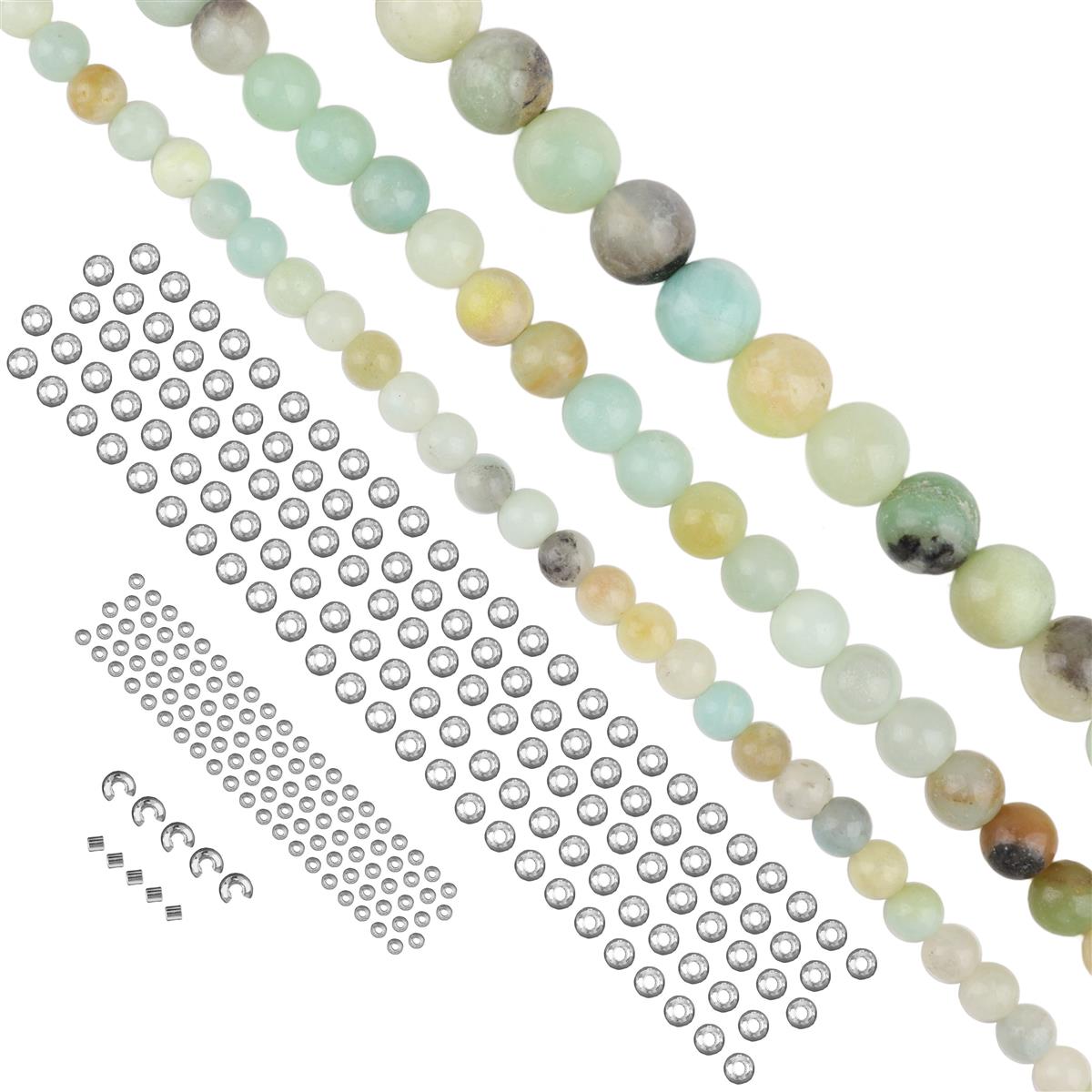 Amazon Rainbow - Multi Colour Amazonite Plain Rounds 4mm, 6mm, 8mm ...