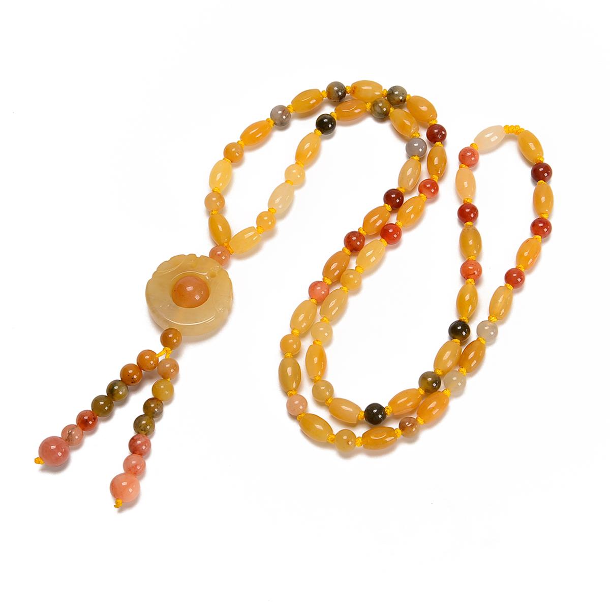 130cts Ombre Golden Silk Quartzite Jade Approx 6mm Plain Rounds & 8x6mm ...