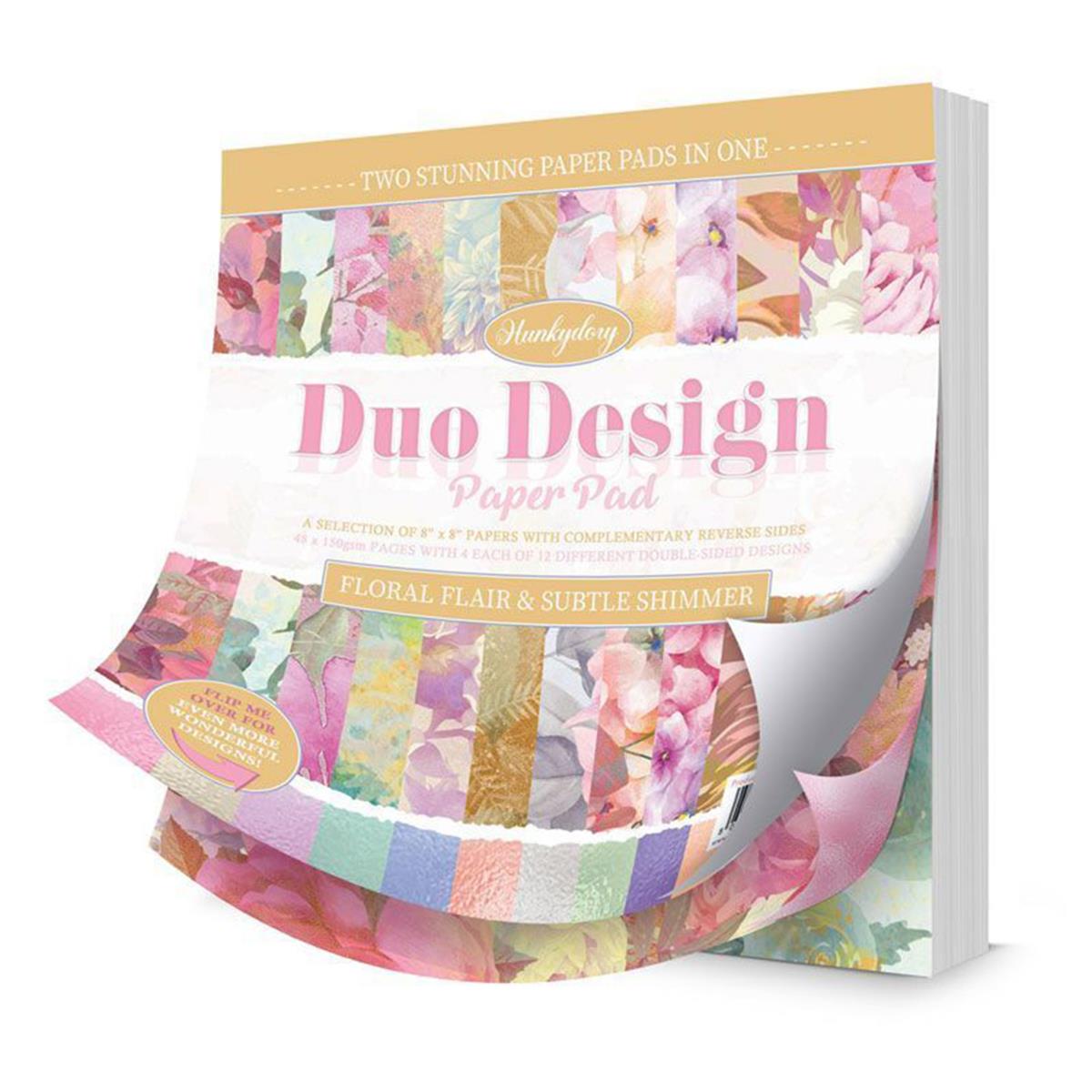 Duo Design Paper Pads - Floral Flair & Subtle Shimmer | HobbyMaker