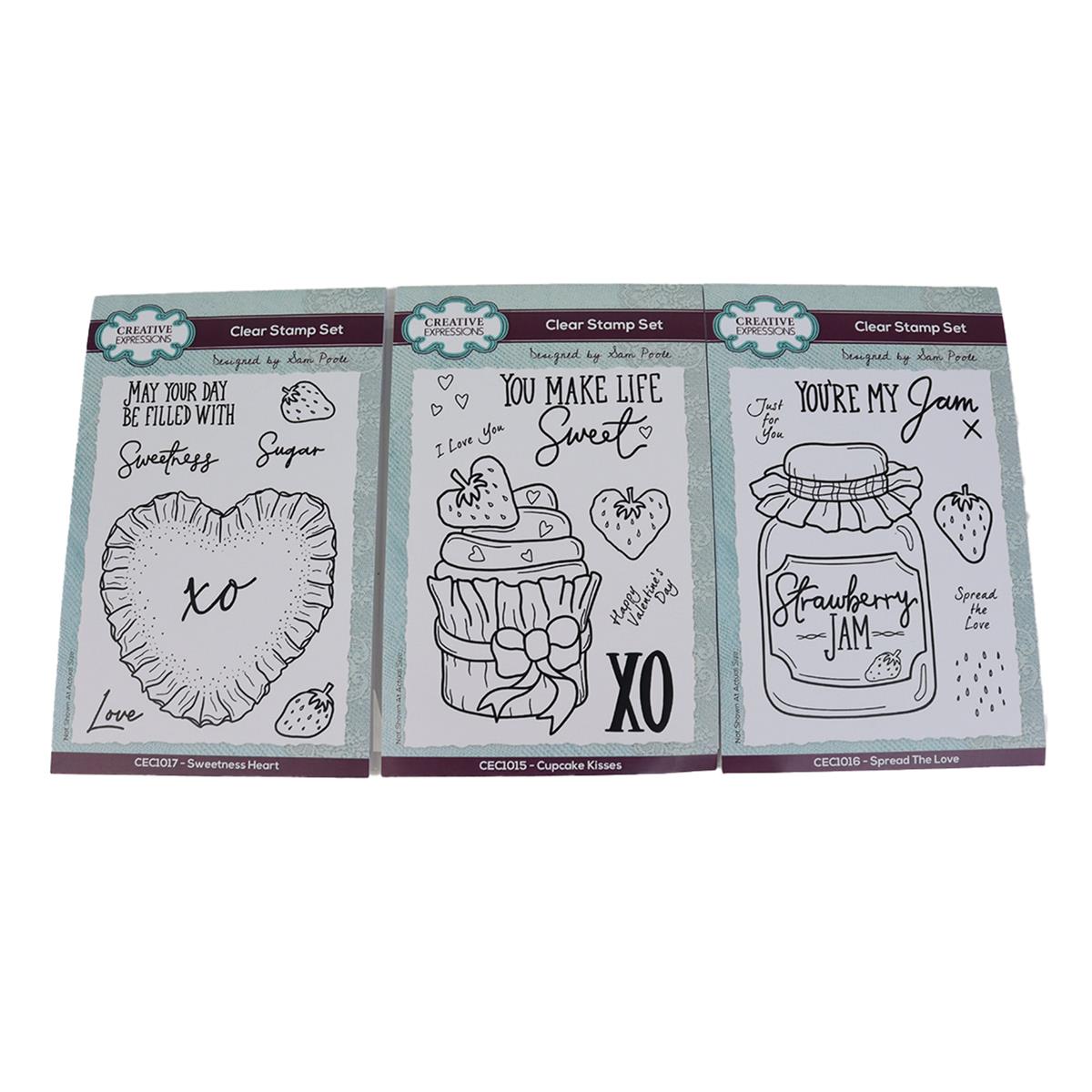 NEW Creative Expressions Sam Poole 6 in x 4 in Clear Stamps - Set of 3 ...