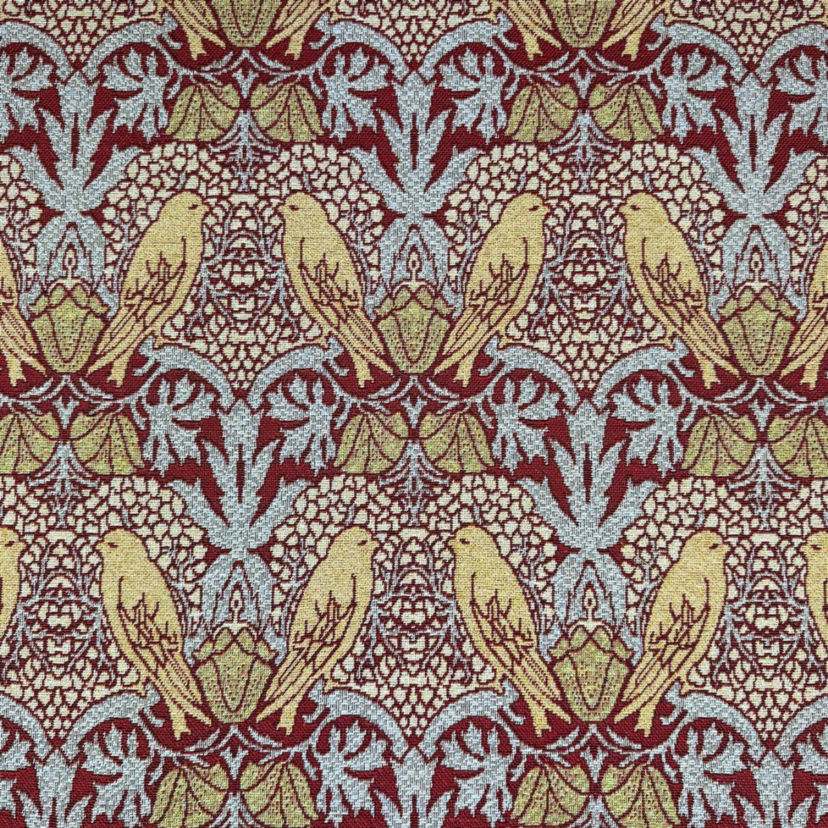Charles Voysey Birds Wine Deluxe Tapestry Fabric 0.5m | SewingStreet