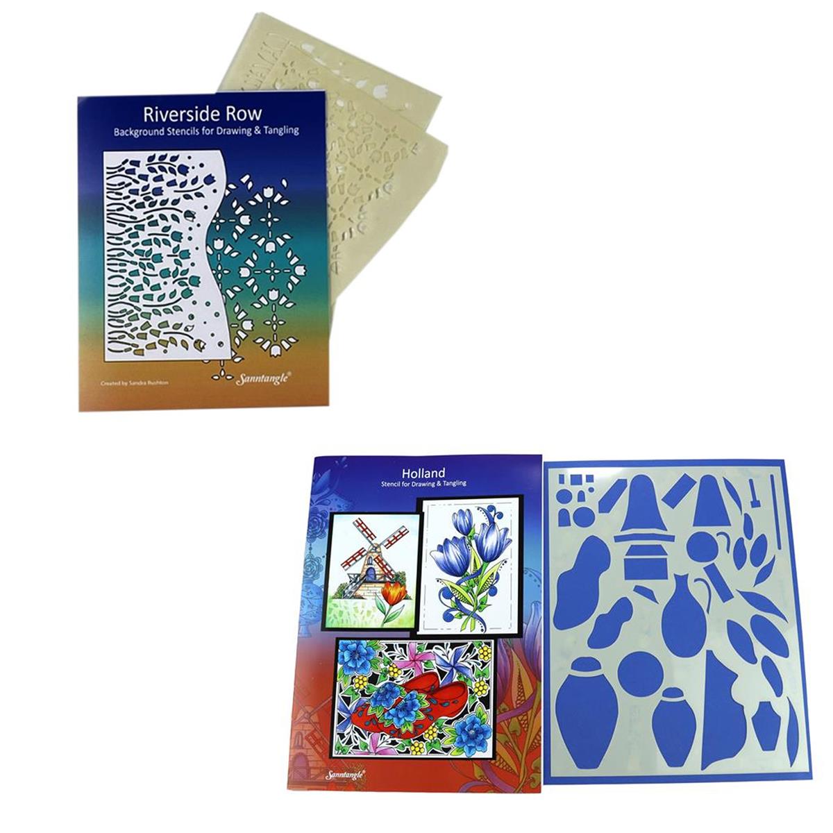 Liam's 30 Before 30 - Sanntangle - Holland Stencil With Riverside Row Background | HobbyMaker