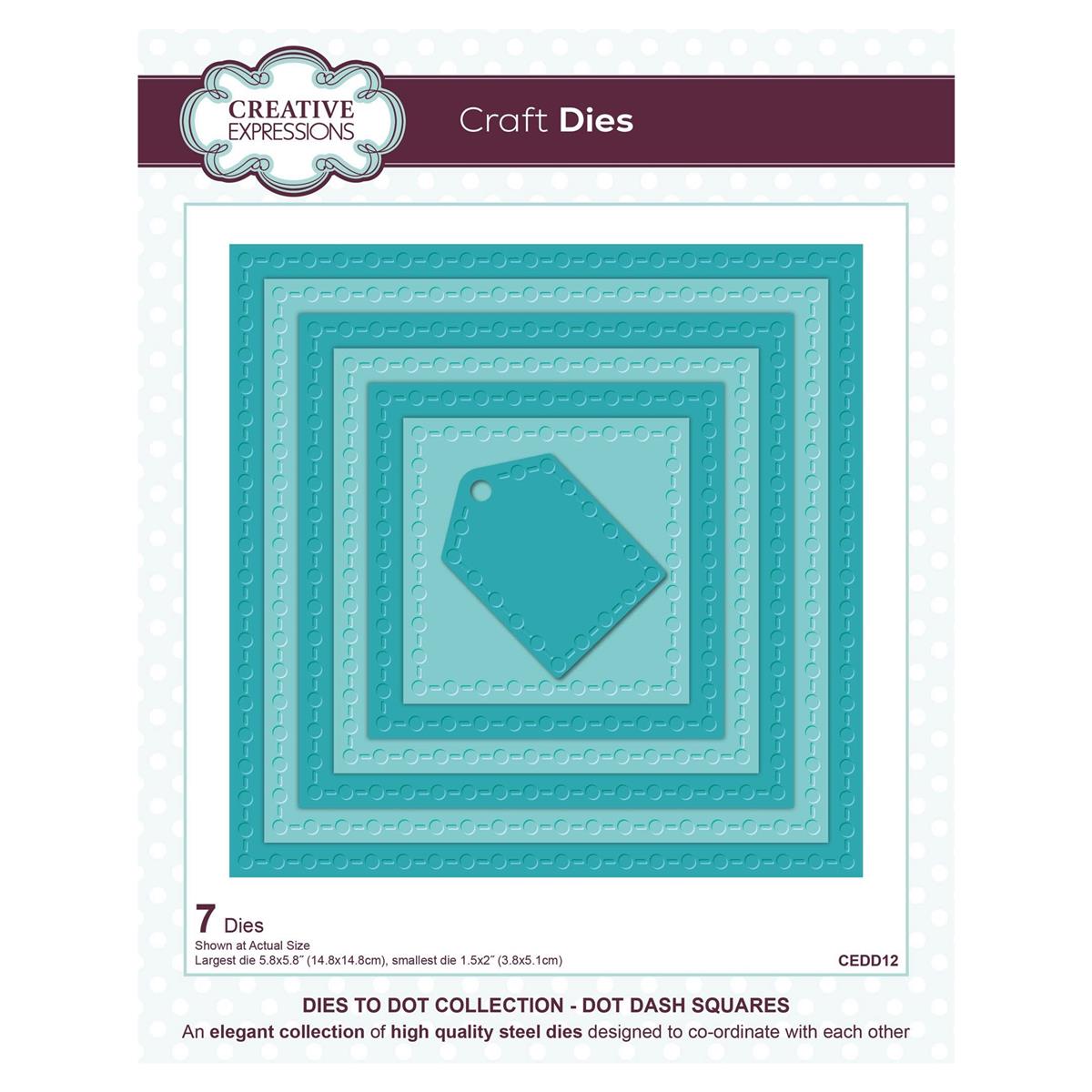 Dot Dash Squares Die Set - Dies to Dot Collection By Creative ...