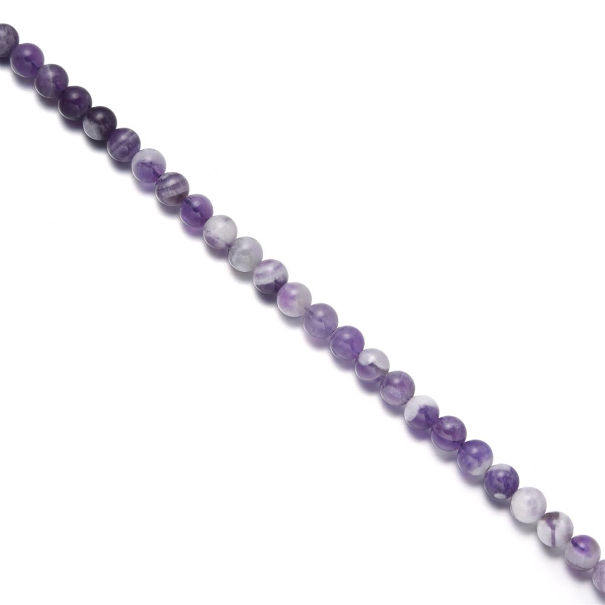 70cts Natural Dog Tooth Amethyst Plain Rounds, Approx 6mm, 38cm Strand ...