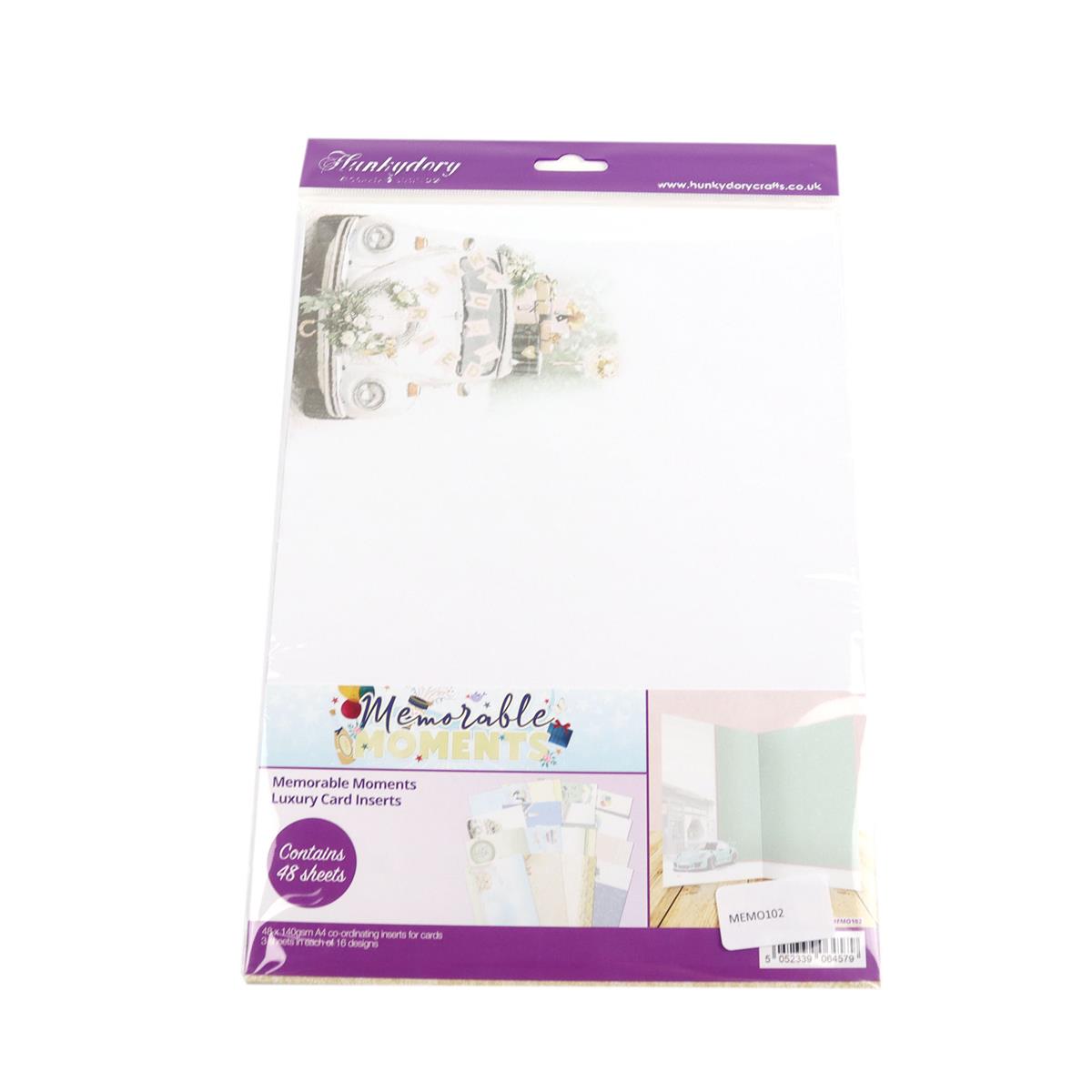 Memorable Moments Luxury Card Inserts, 48 x A4 inserts for cards (3 ...