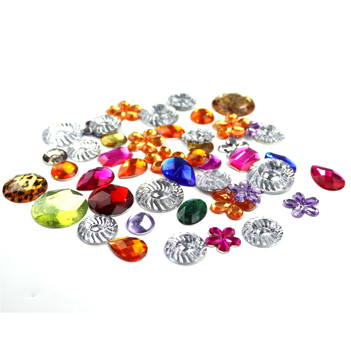 New Creative Acrylic Jewels In Assorted Colours - 70g pack | HobbyMaker