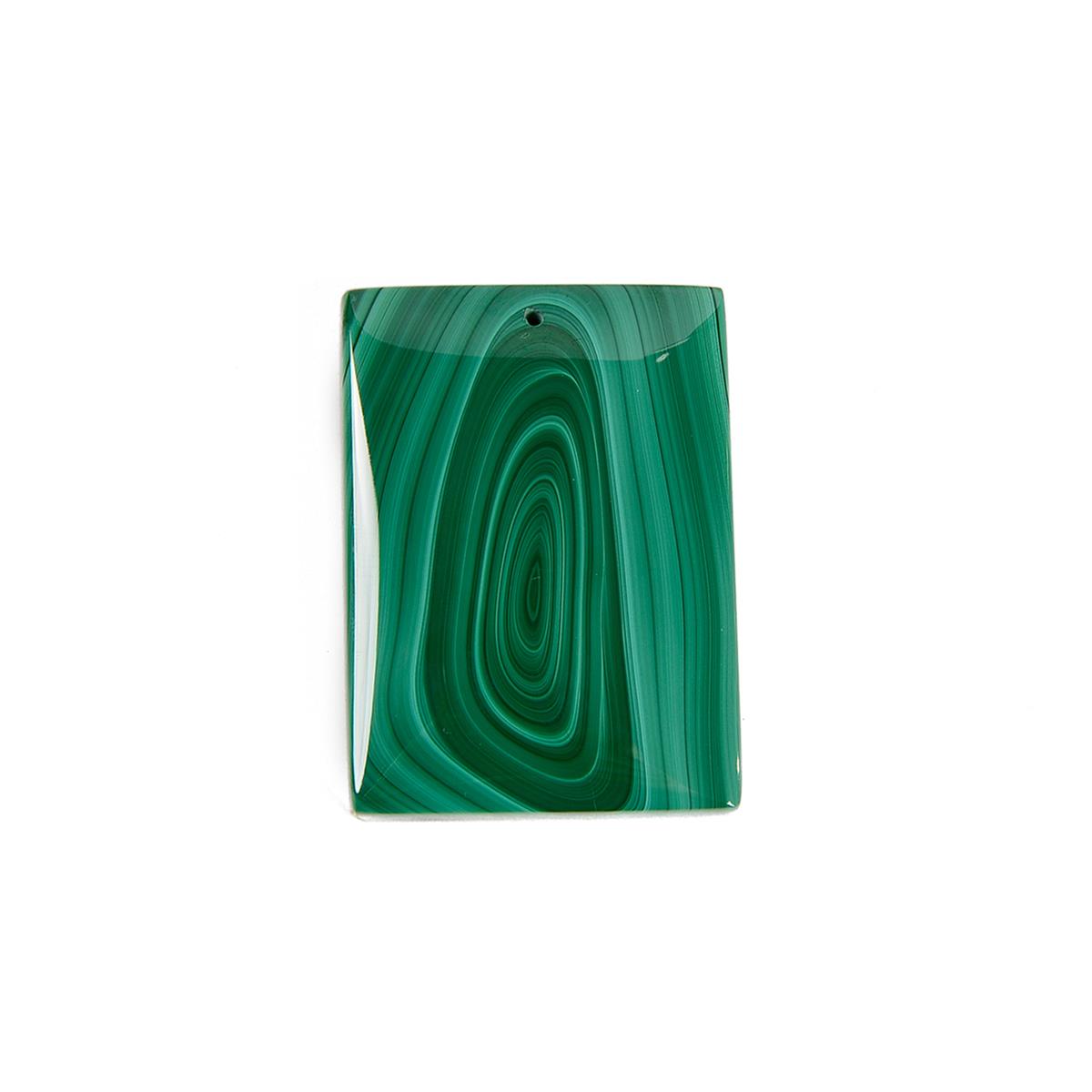 150cts Bullseye Malachite Rectangle Pendant, Approx 33x46mm, 1pcs ...