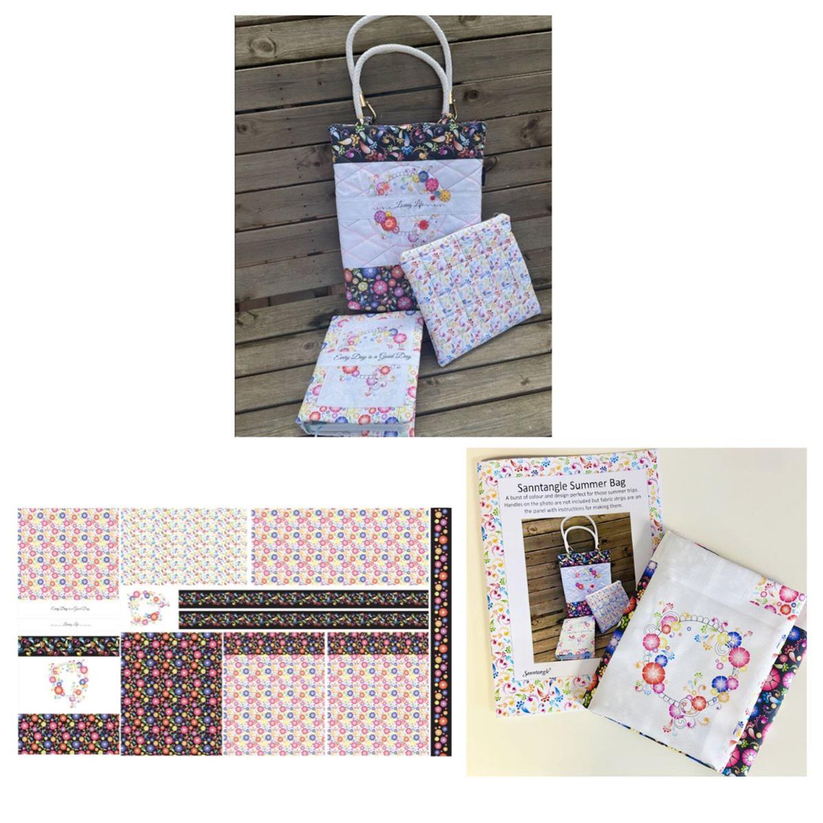 Sanntangle Here Comes Summer Tote/Shopping Bag Panel with Instructions | SewingStreet