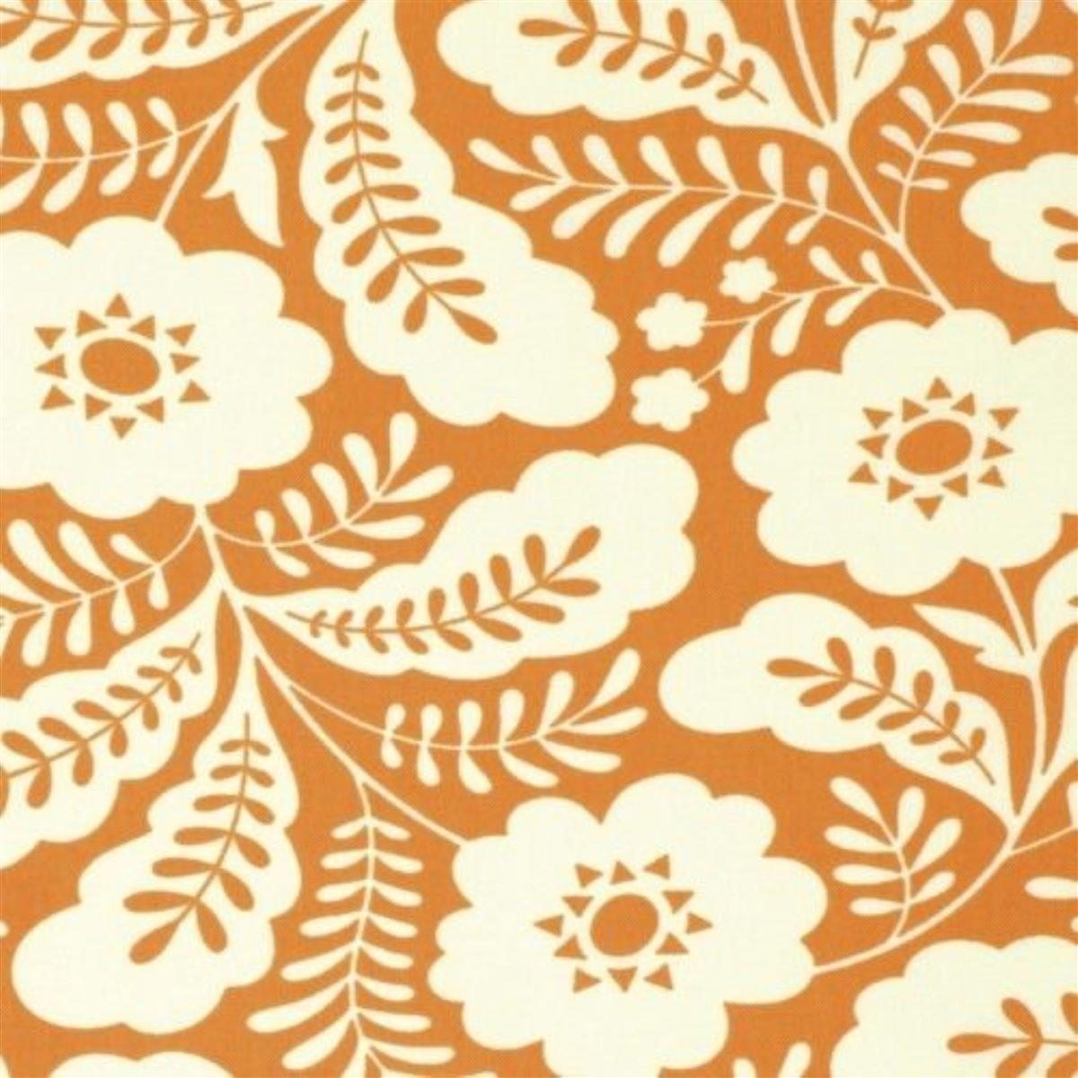 Heather Bailey Clementine Collection Primrose Tangerine Fabric 0.5m ...