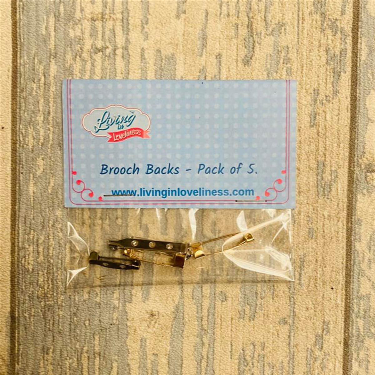 Set of 5 Brooch Backs | HobbyMaker