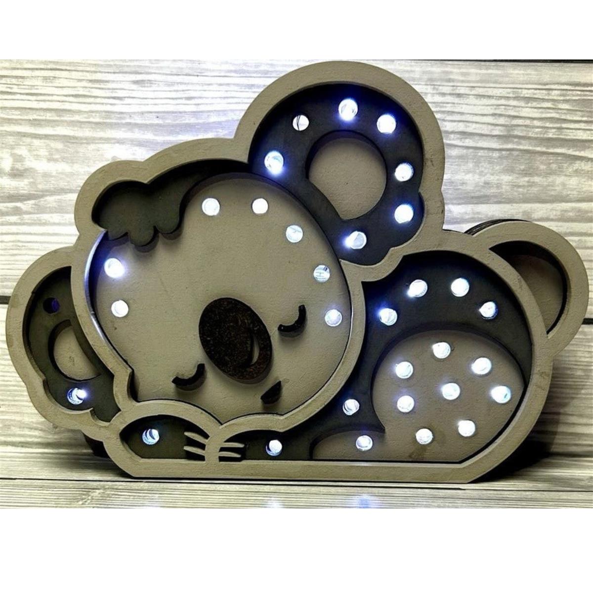 MDF Koala Nights Light Kit | HobbyMaker