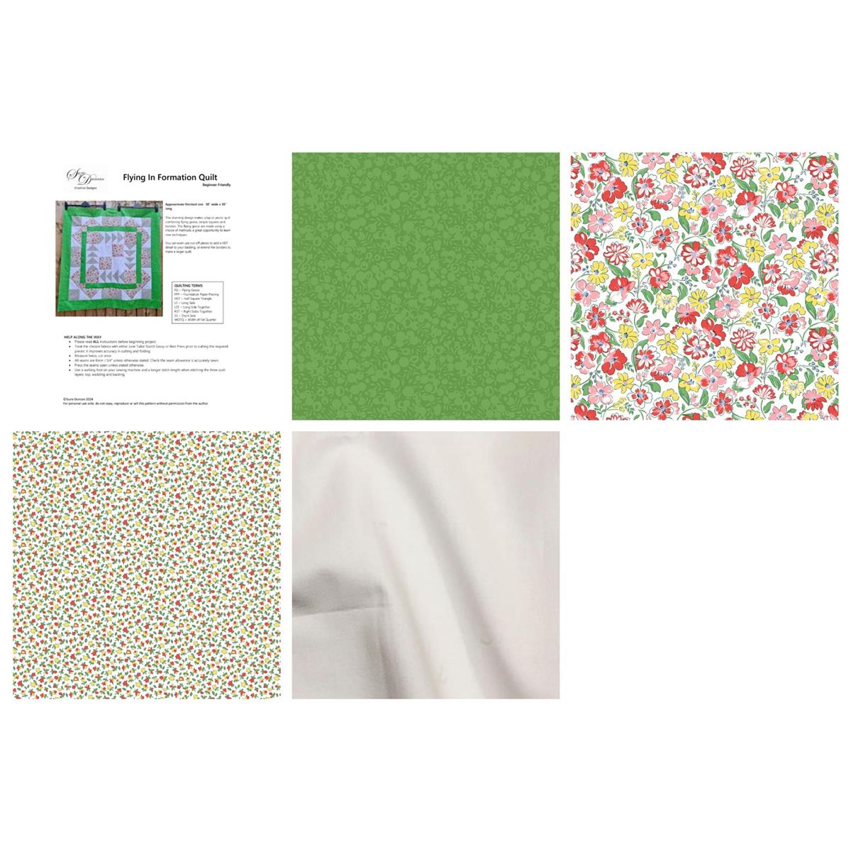 Suzie Duncan's Flying In Formation Liberty Green Quilt Kit ...