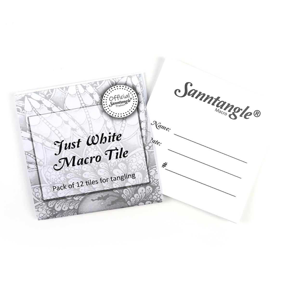 Sanntangle Just White Tiles - Macro Size, 12 Tiles Total | HobbyMaker