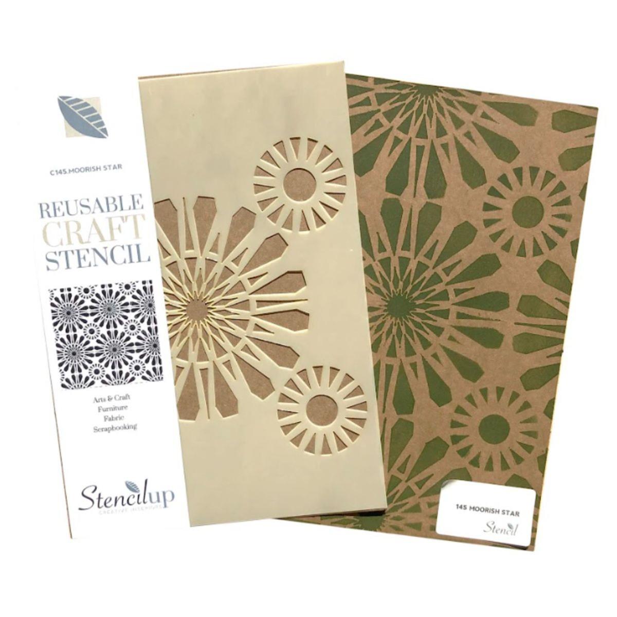 Stencil Up Moorish Star (A4 adhesive-backed stencil) | SewingStreet