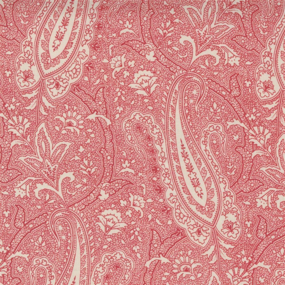 Moda Cranberries & Cream Cranberry Paisley Fabric 0.5m | SewingStreet