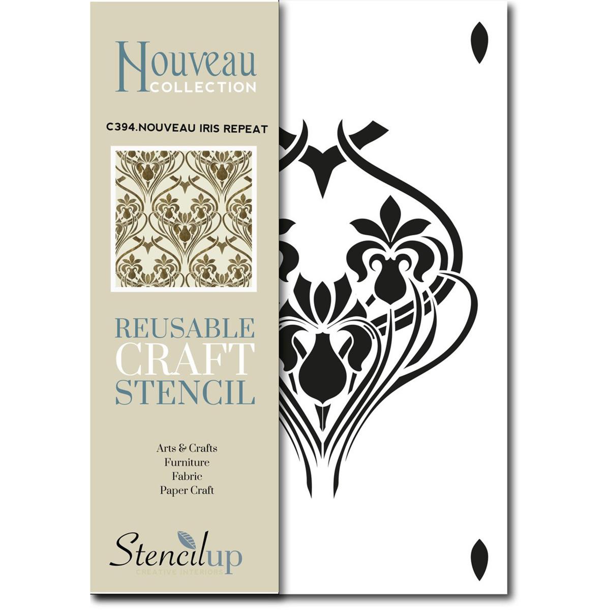 Stencil Up INouveau Iris Repeat stencil | HobbyMaker