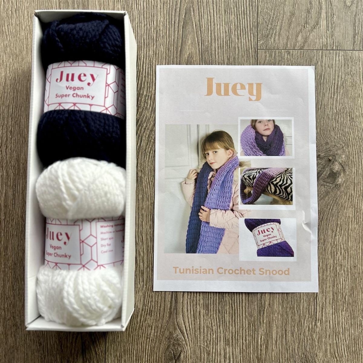 Juey Jumbo Cosy 2 Colour Snood Kit (Navy & White) | SewingStreet