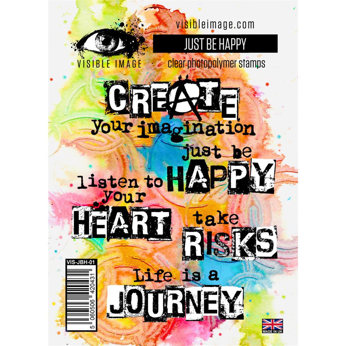 Visible Image Just Be Happy Stamp Set | HobbyMaker