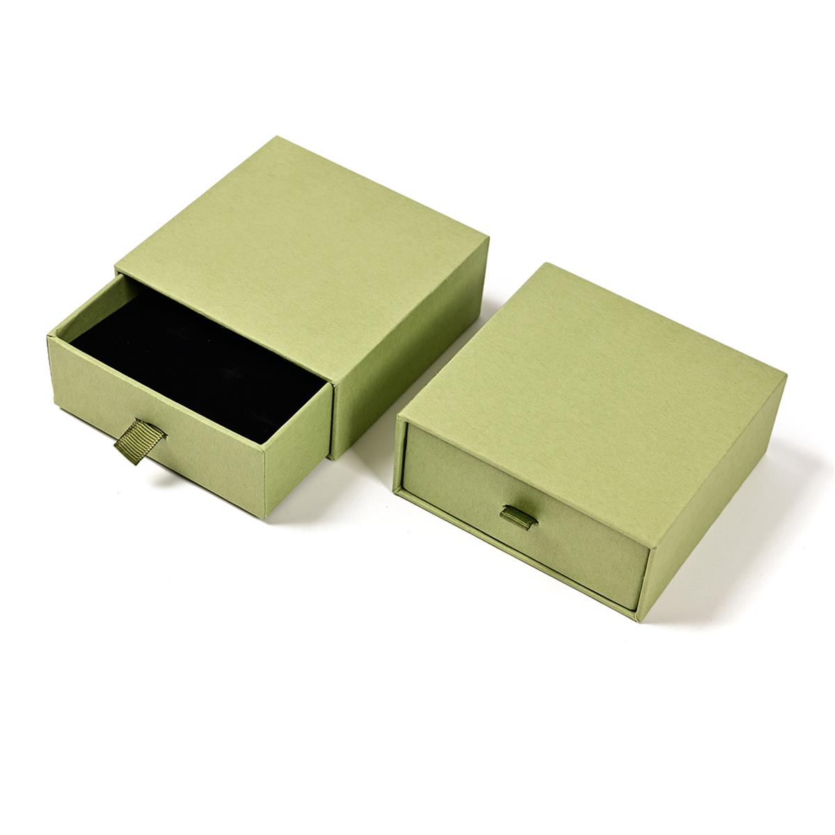 Green Box Packaging, Approx 9.5 x 9.5 x 4cm, 2pcs | JewelleryMaker