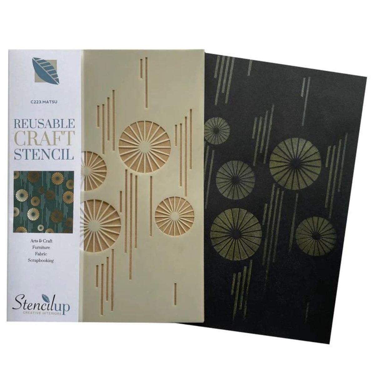 StencilUp Matsu Repeating Pattern A4 Adhesive-Backed Stencil | SewingStreet