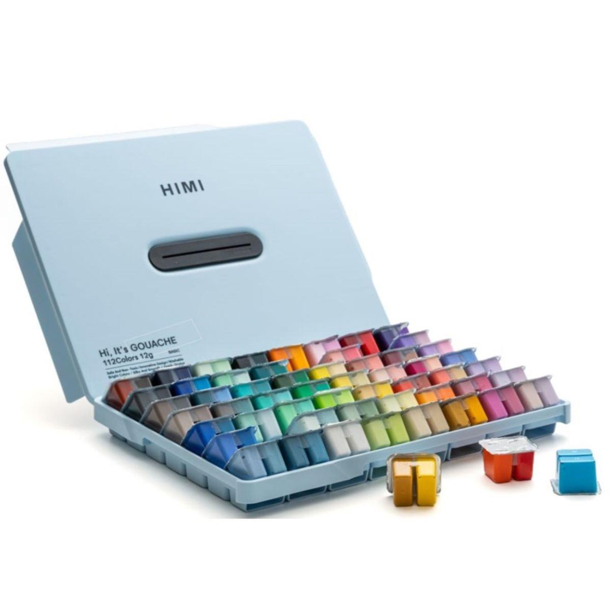 HIMI 112 Colours 12g Twin cups, Gouache Paint Set | HobbyMaker