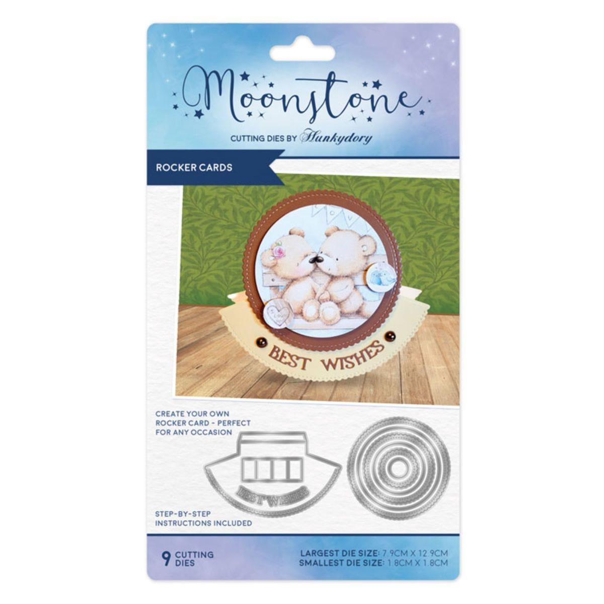 Moonstone Dies - Rocker Cards, Contains 9 metal dies | HobbyMaker