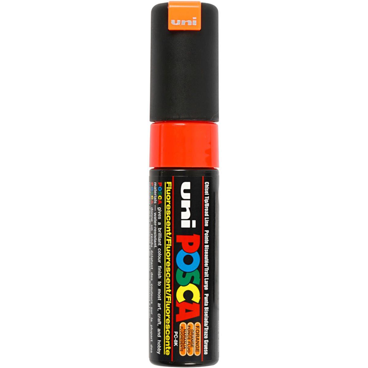 Posca Marker, fluo orange, no. PC-8K, line 8 mm, 1 pc | HobbyMaker