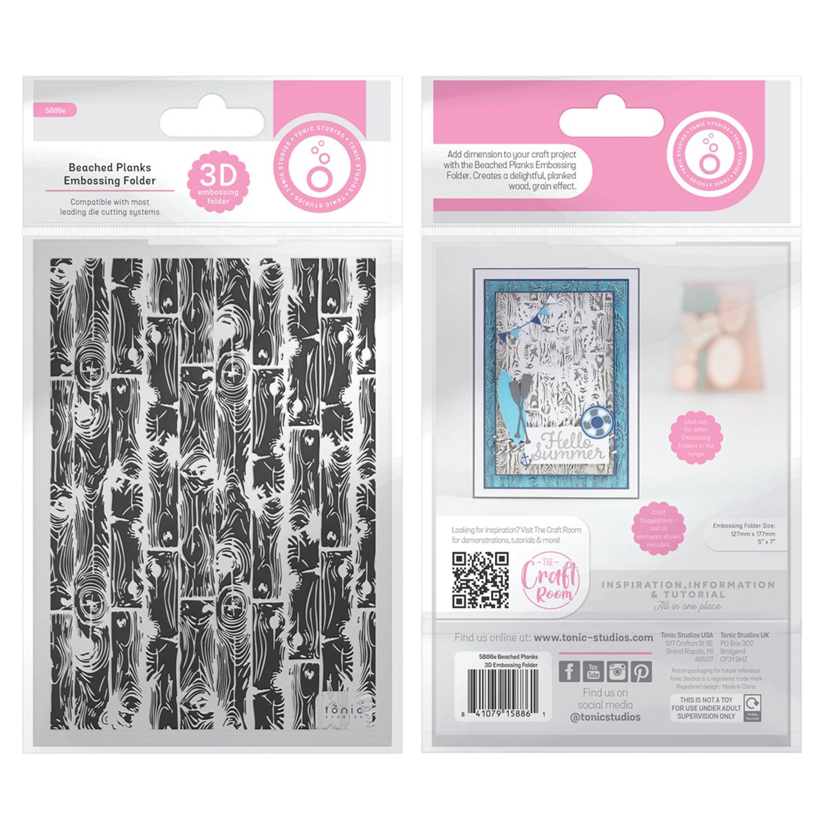 Tonic Studios- Beached Planks Embossing Folder | HobbyMaker
