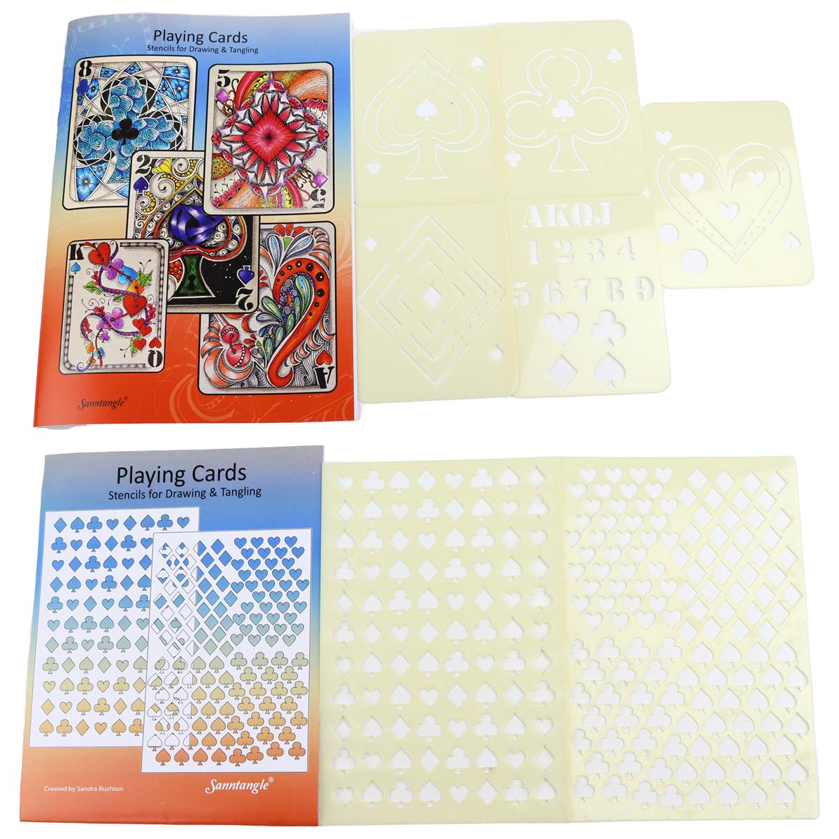 Sanntangle - Playing Cards Bundle - Stencil Set & Background Stencil | HobbyMaker