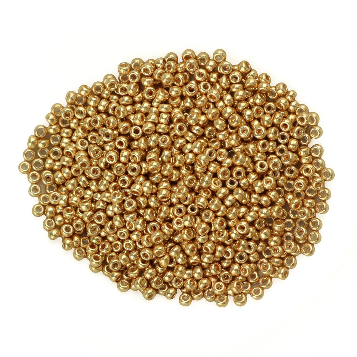 11/0 Galvanized Gold Seed Beads Approx 26GM/TB | JewelleryMaker