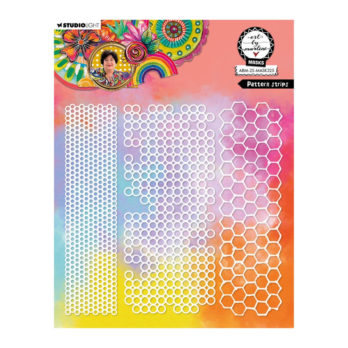 ABM Mask Pattern stripes Art By Marlene 203x203x1mm 1 PC | HobbyMaker