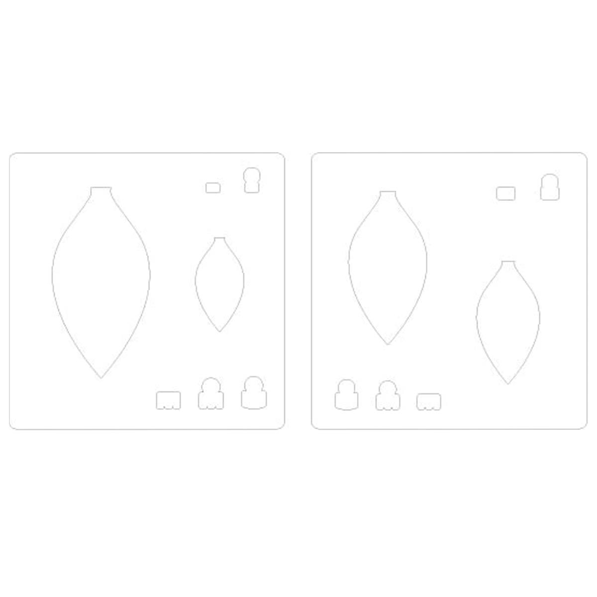 Long Drop Baubles Stencil | HobbyMaker